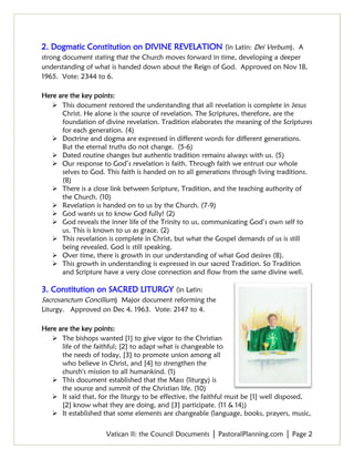 Vii summary of vatican ii documents | PDF