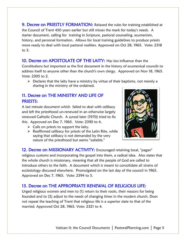 Vii summary of vatican ii documents | PDF
