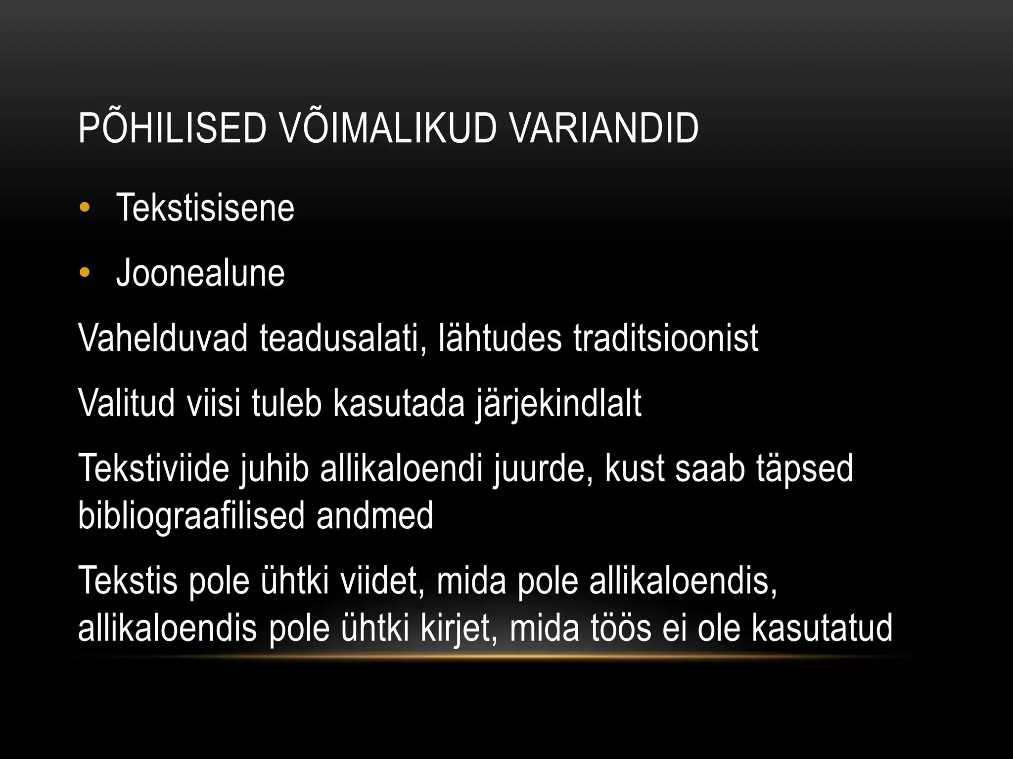 Viitamine, refereerimine | PPTX