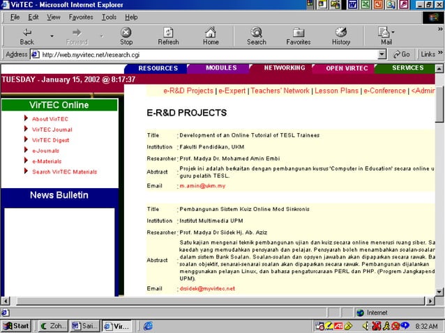 VirTEC: A virtual teacher education centre by Mohamed Amin Embi | PPT ...