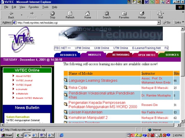 VirTEC: A virtual teacher education centre by Mohamed Amin Embi | PPT ...