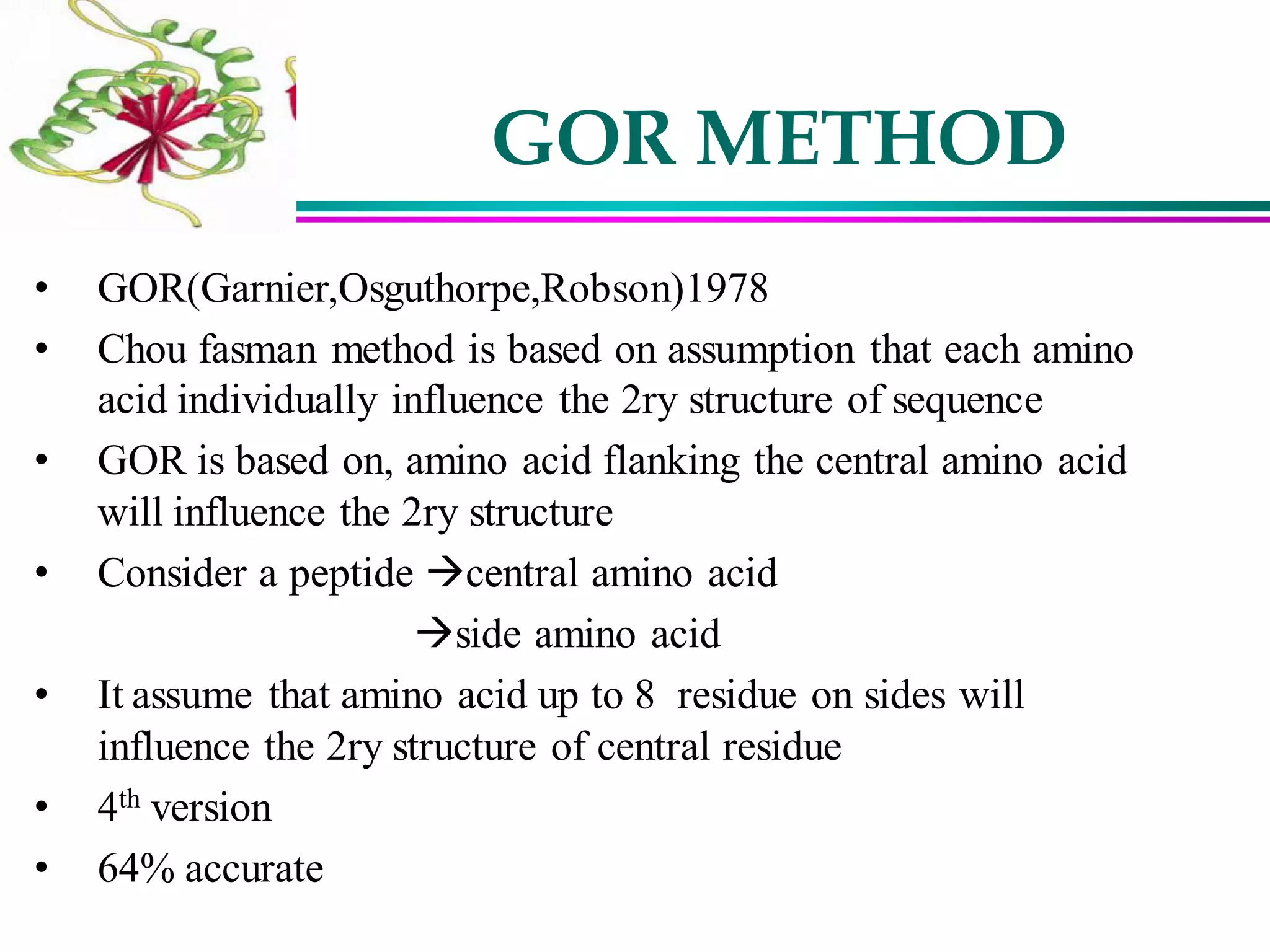 Secondary Structure Prediction of proteins | PDF