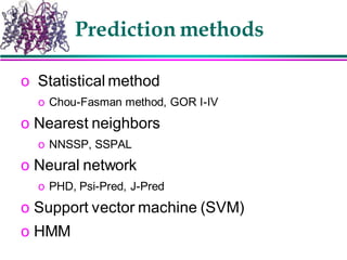 Secondary Structure Prediction of proteins | PDF