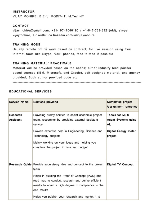 Software Training Services | PDF