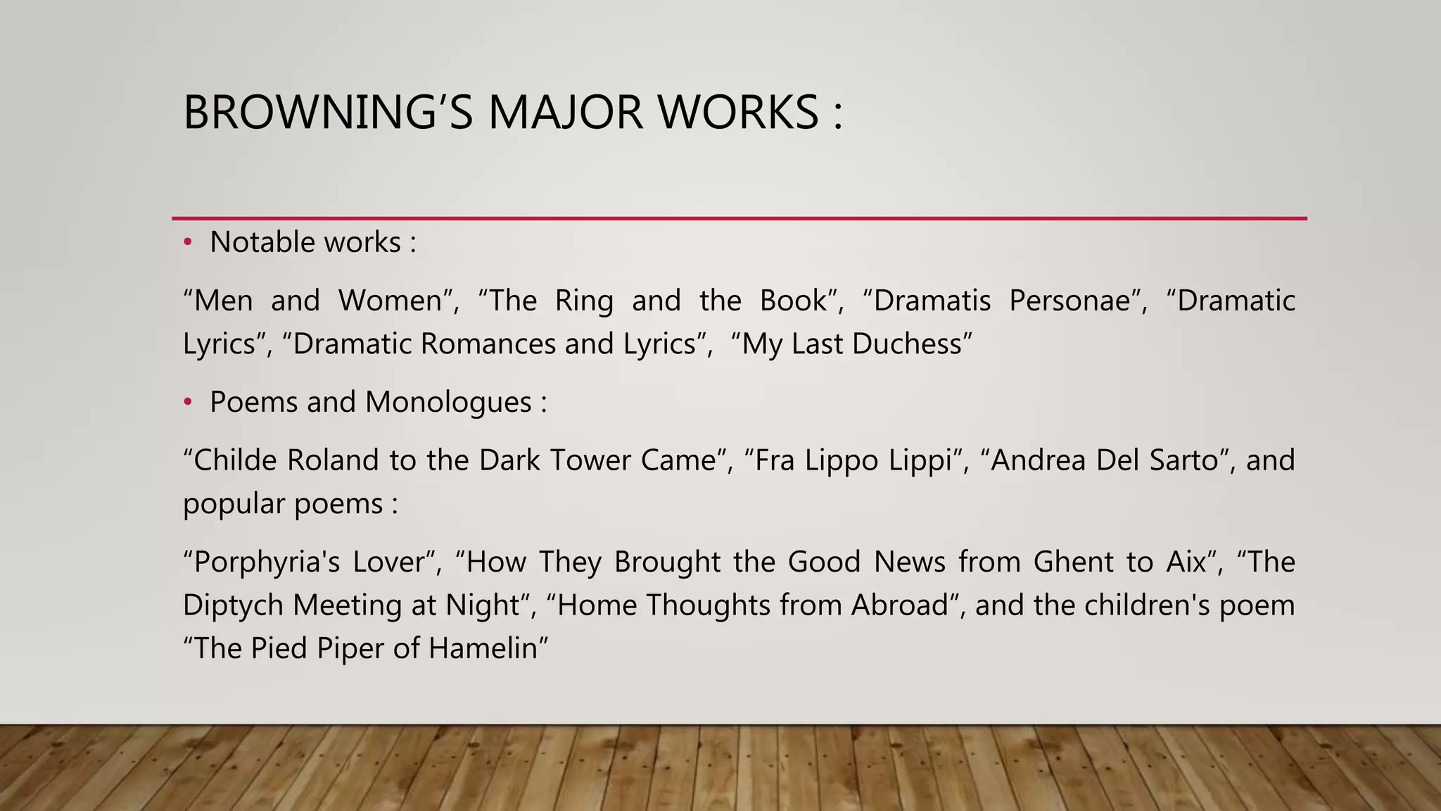 Major Poets of Victorian age | PPTX