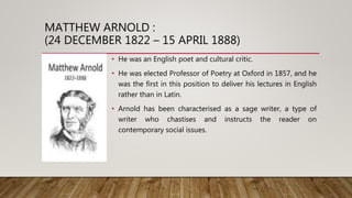 Major Poets of Victorian age | PPTX