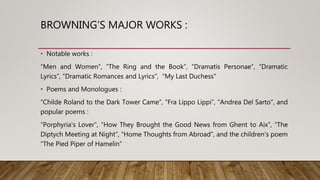 Major Poets of Victorian age | PPTX