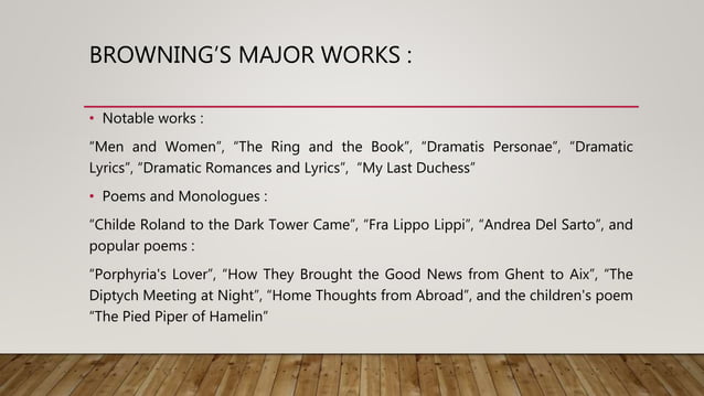 Major Poets of Victorian age | PPTX