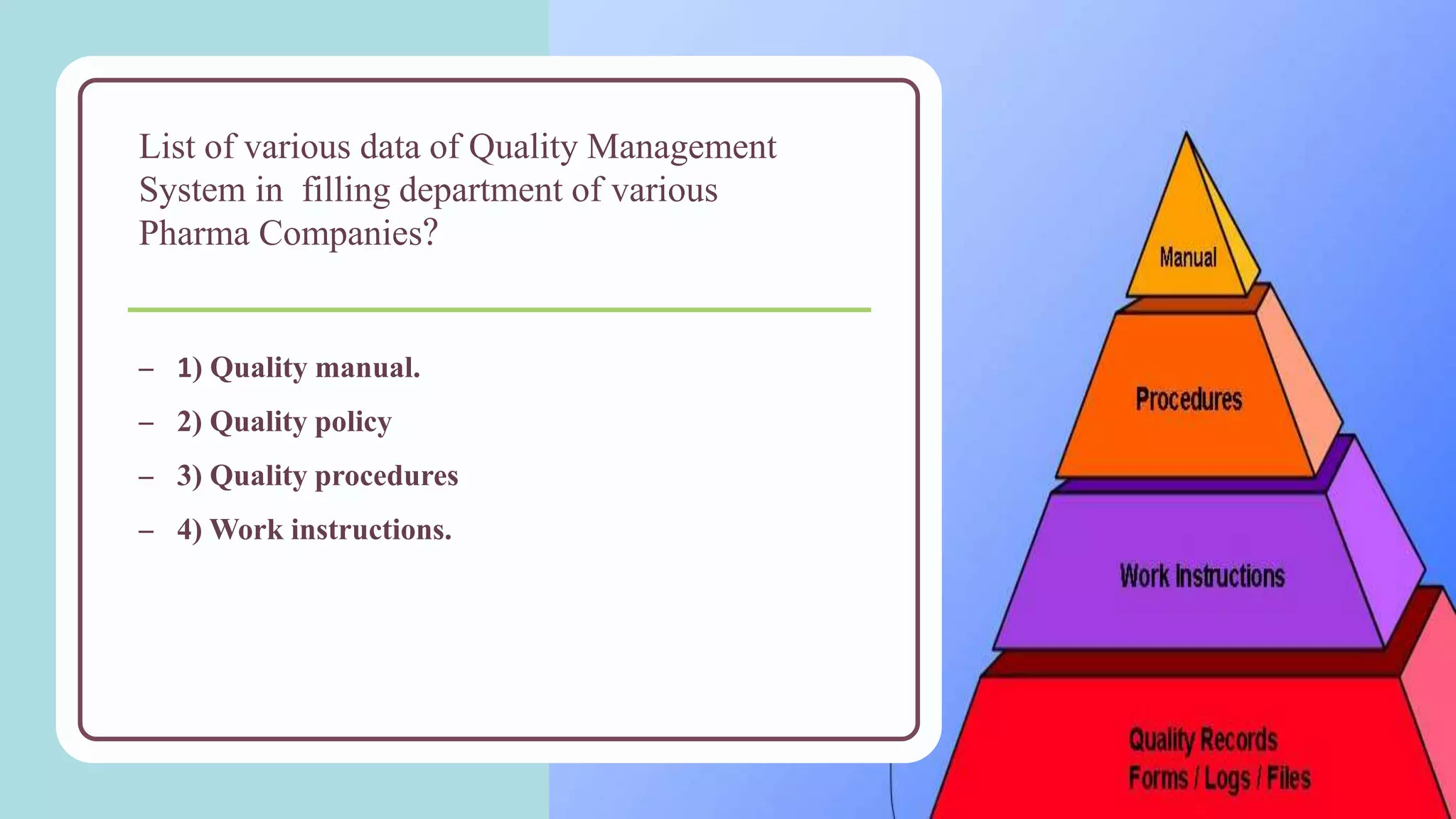 QMS importance in Pharma companies | PPTX