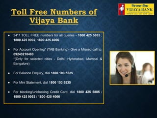 Vijaya bank an overview | PPTX