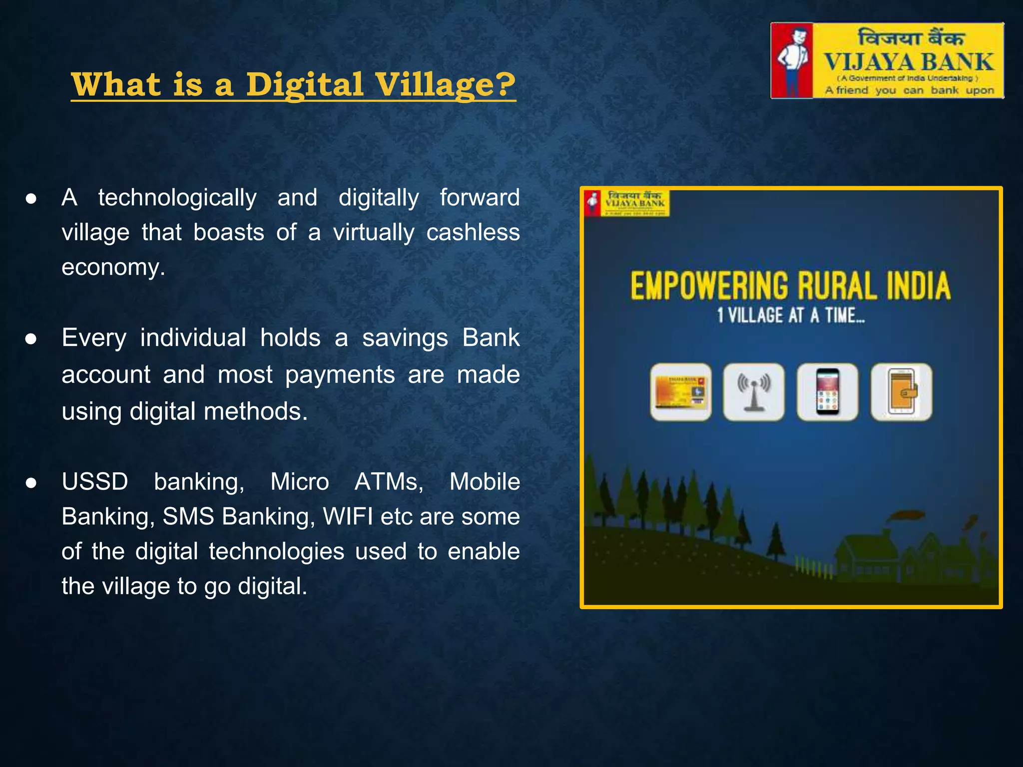 Vijaya Bank- Digital Village | PPTX