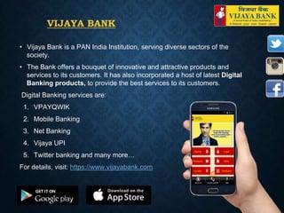 Vijaya bank's merchant banking activities | PPTX