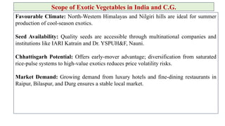 Exploring the Potential of Exotic Vegetable Crop Production in India ...