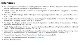 Exploring the Potential of Exotic Vegetable Crop Production in India ...