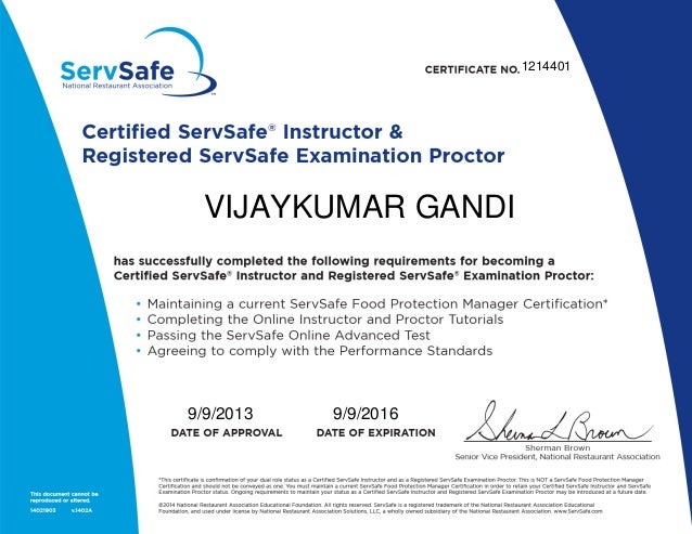 ServSafe Certified Instructor Registered Proctor Sep 2016 servsafe-certified-instructor-registered-proctor-sep-2016
