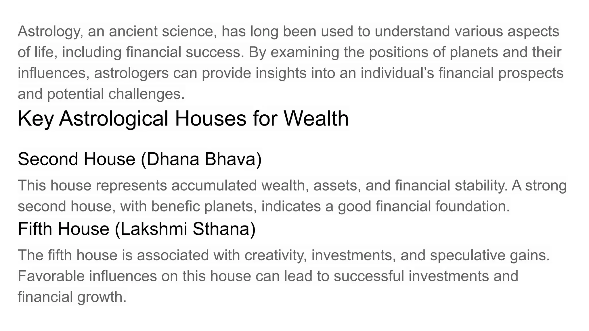 Astrology and Financial Success: A Comprehensive Guide | PDF