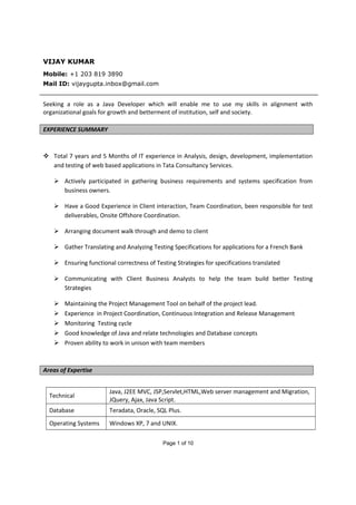 Vijay kumar java developer_resume | PDF