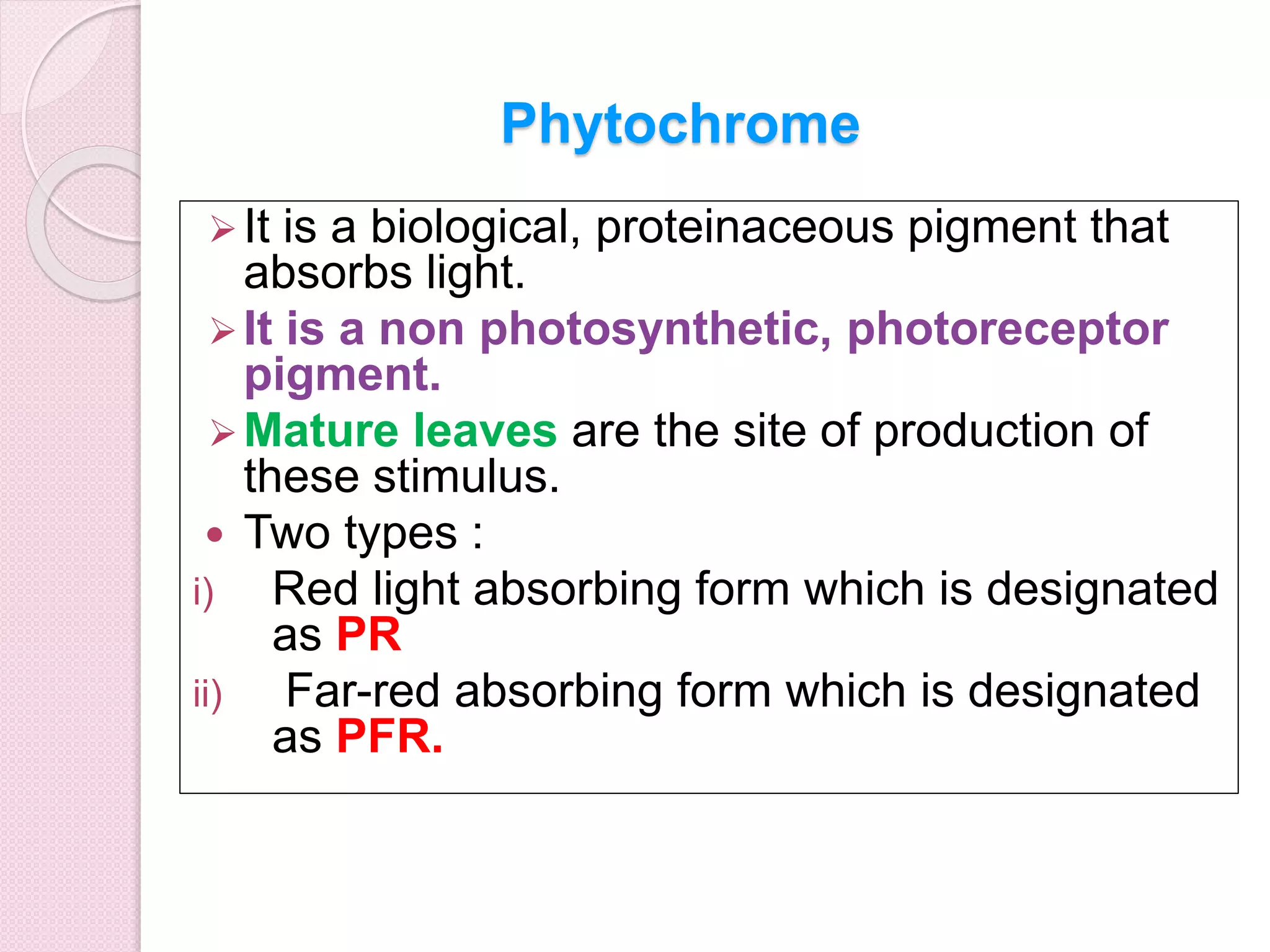 Physiology of flowering, photoperiodism | PPTX