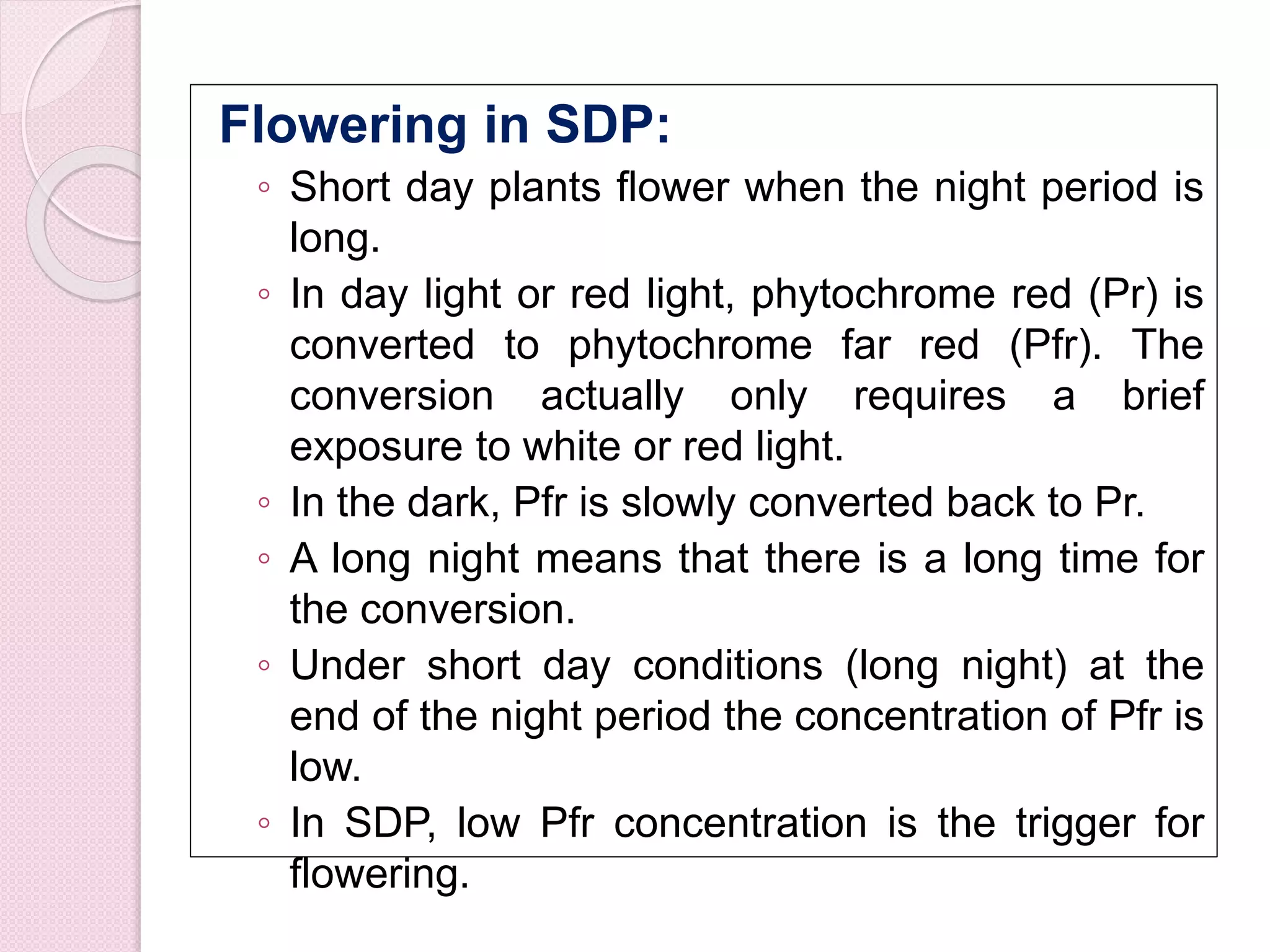Physiology of flowering, photoperiodism | PPTX