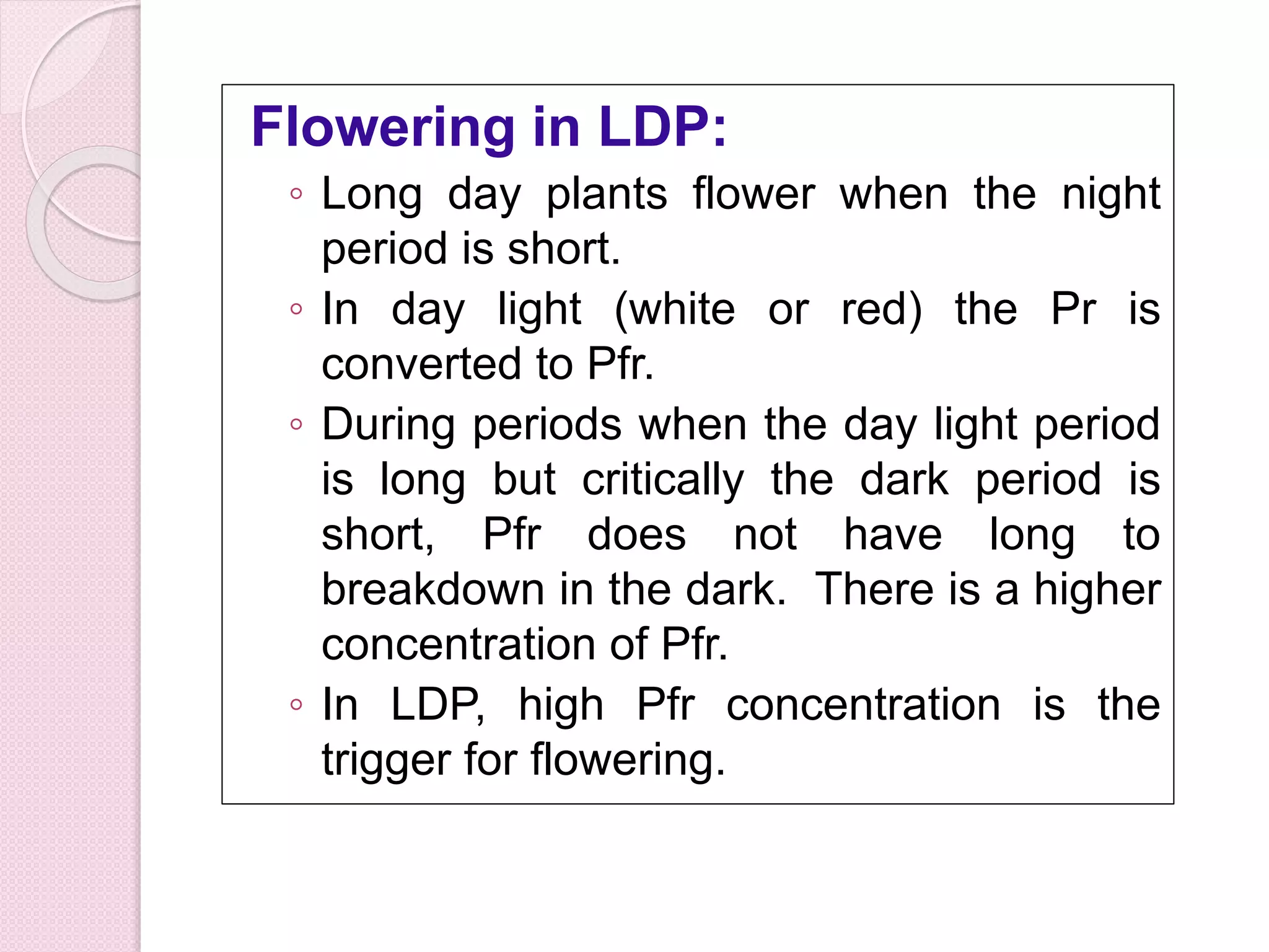 Physiology of flowering, photoperiodism | PPTX