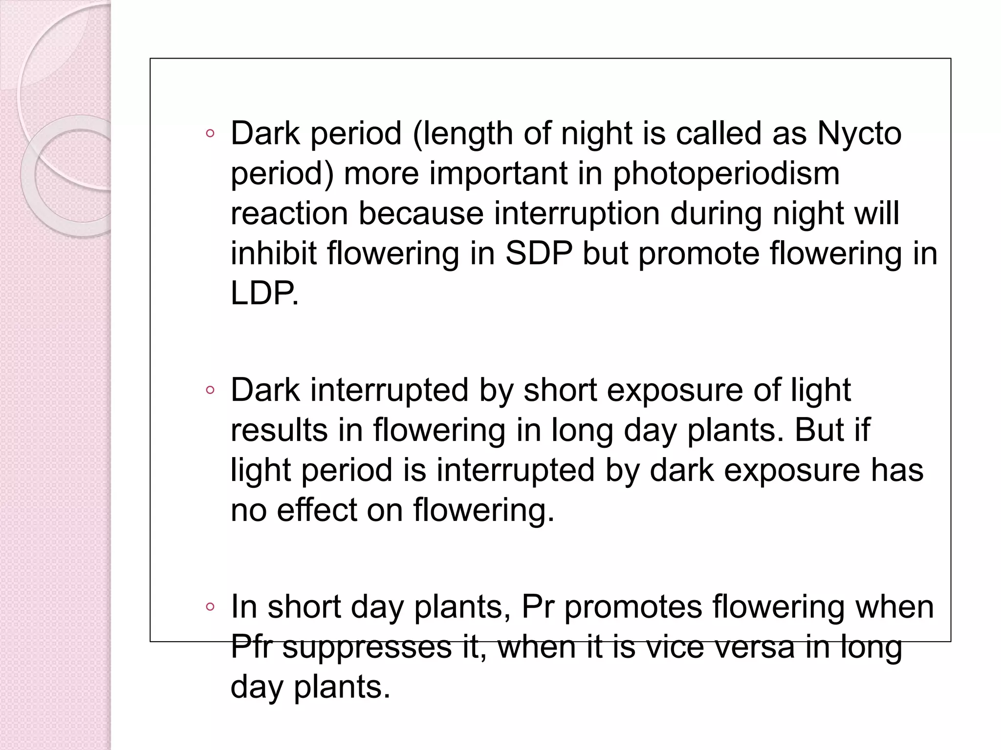 Physiology of flowering, photoperiodism | PPTX