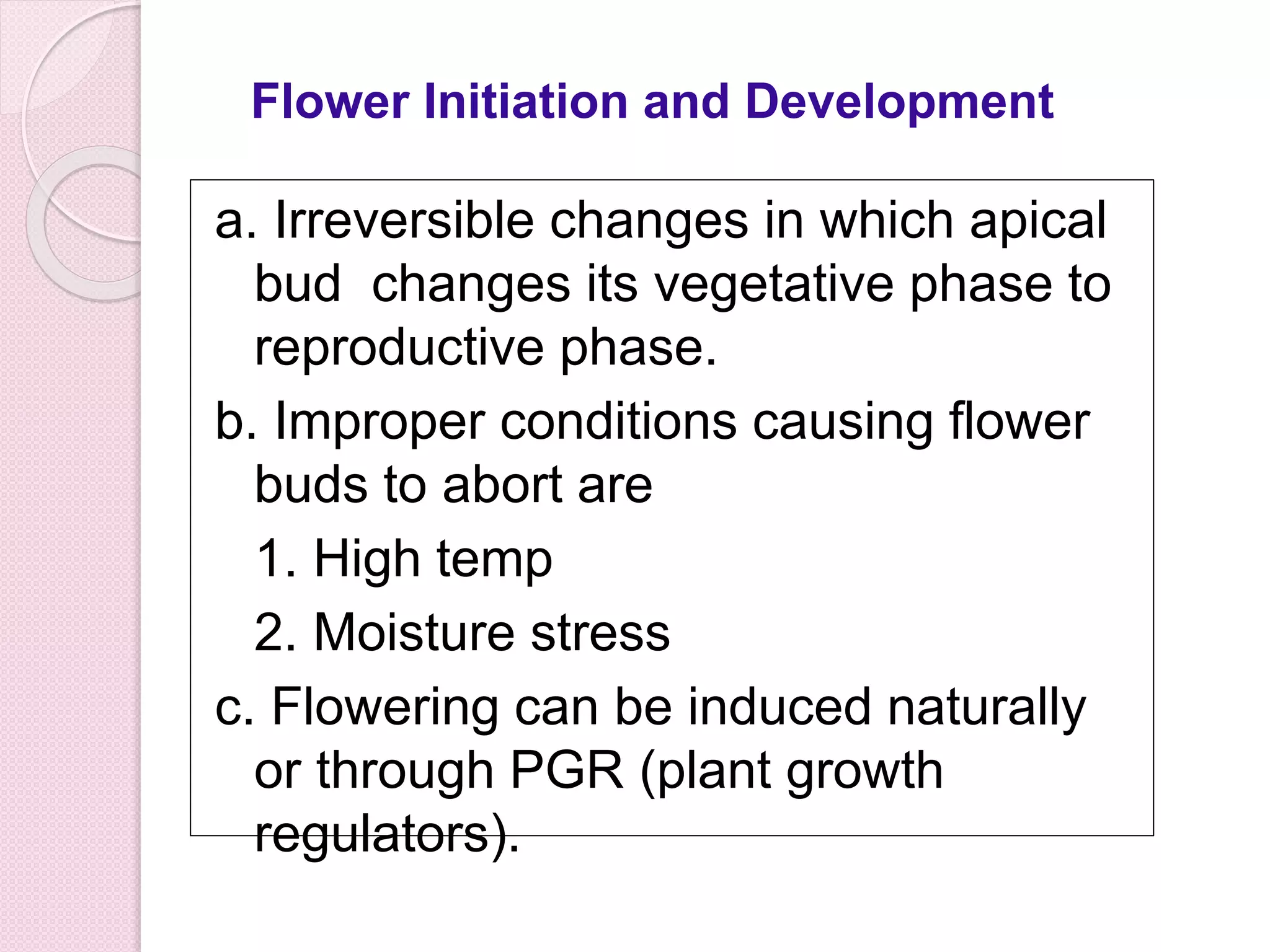 Physiology of flowering, photoperiodism | PPTX