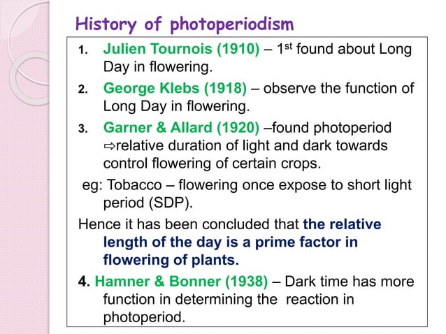 Physiology of flowering, photoperiodism | PPTX
