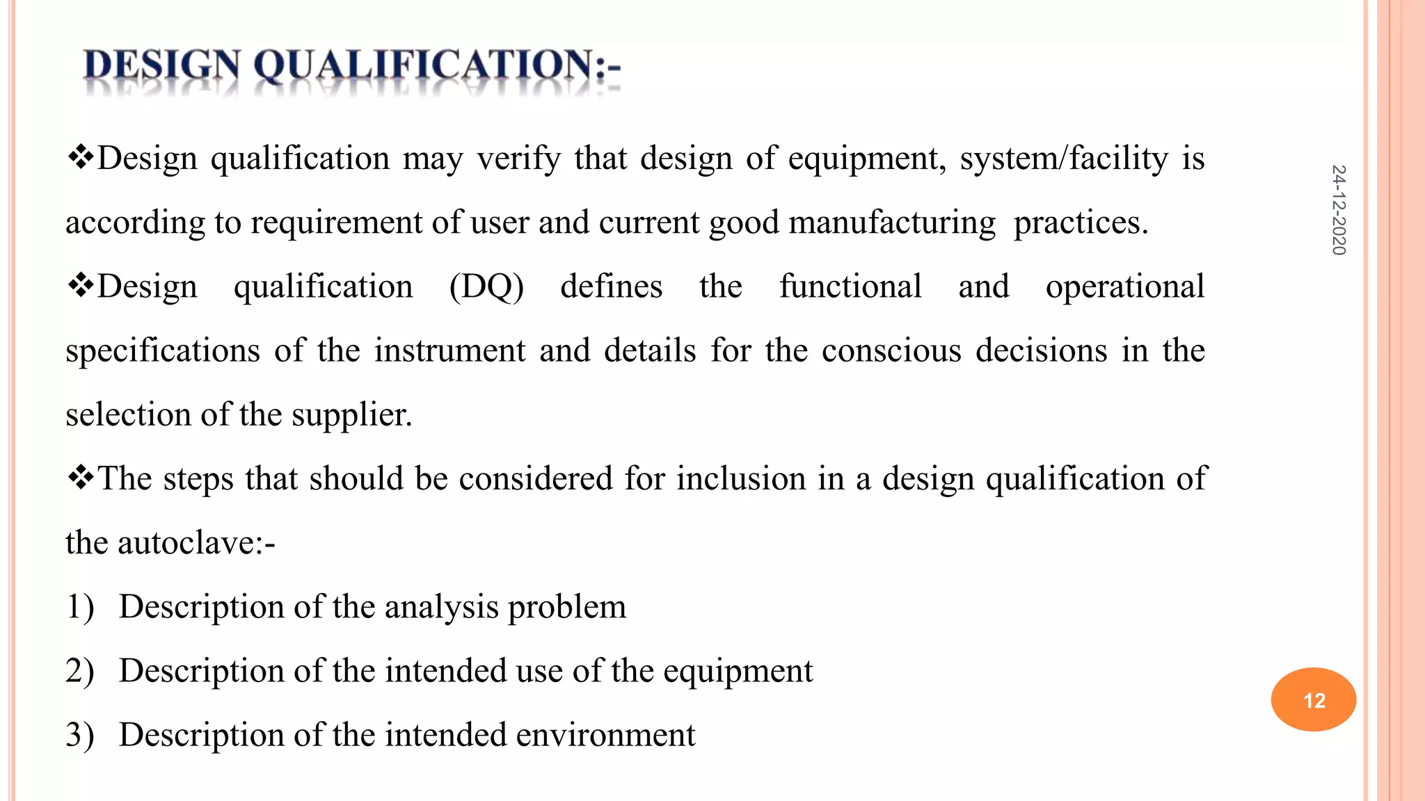 Qualification Of Autoclave | PPTX