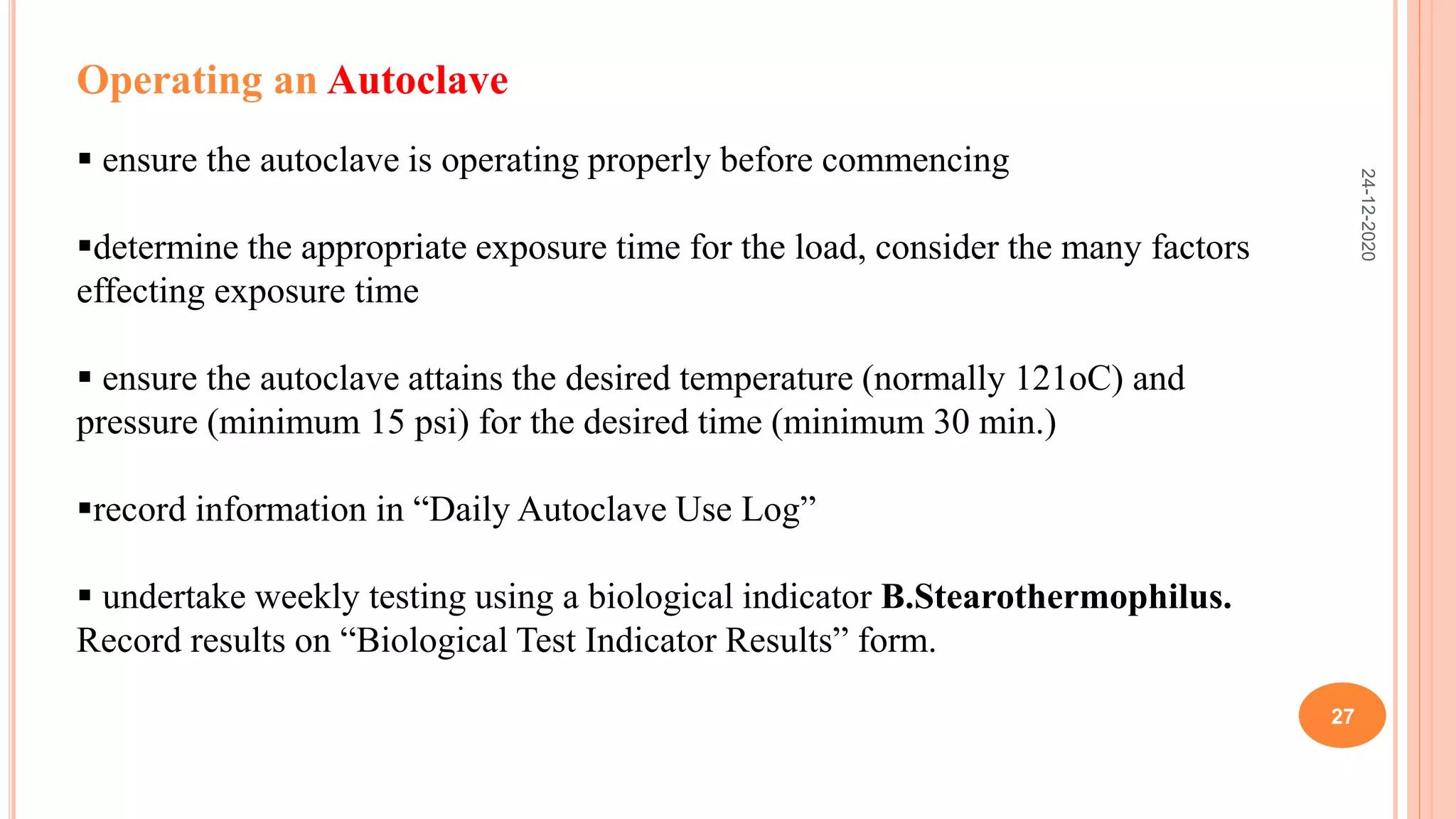 Qualification Of Autoclave | PPTX