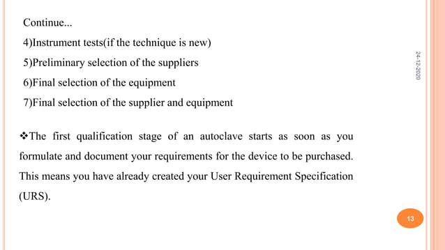 Qualification Of Autoclave | PPTX | Infectious Diseases | Diseases and ...