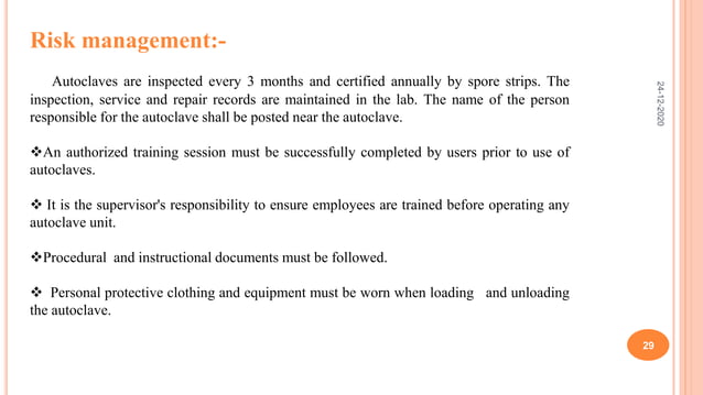 Qualification Of Autoclave | PPTX | Infectious Diseases | Diseases and ...