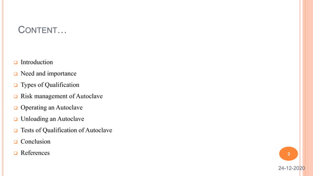 Qualification Of Autoclave | PPTX | Infectious Diseases | Diseases and ...