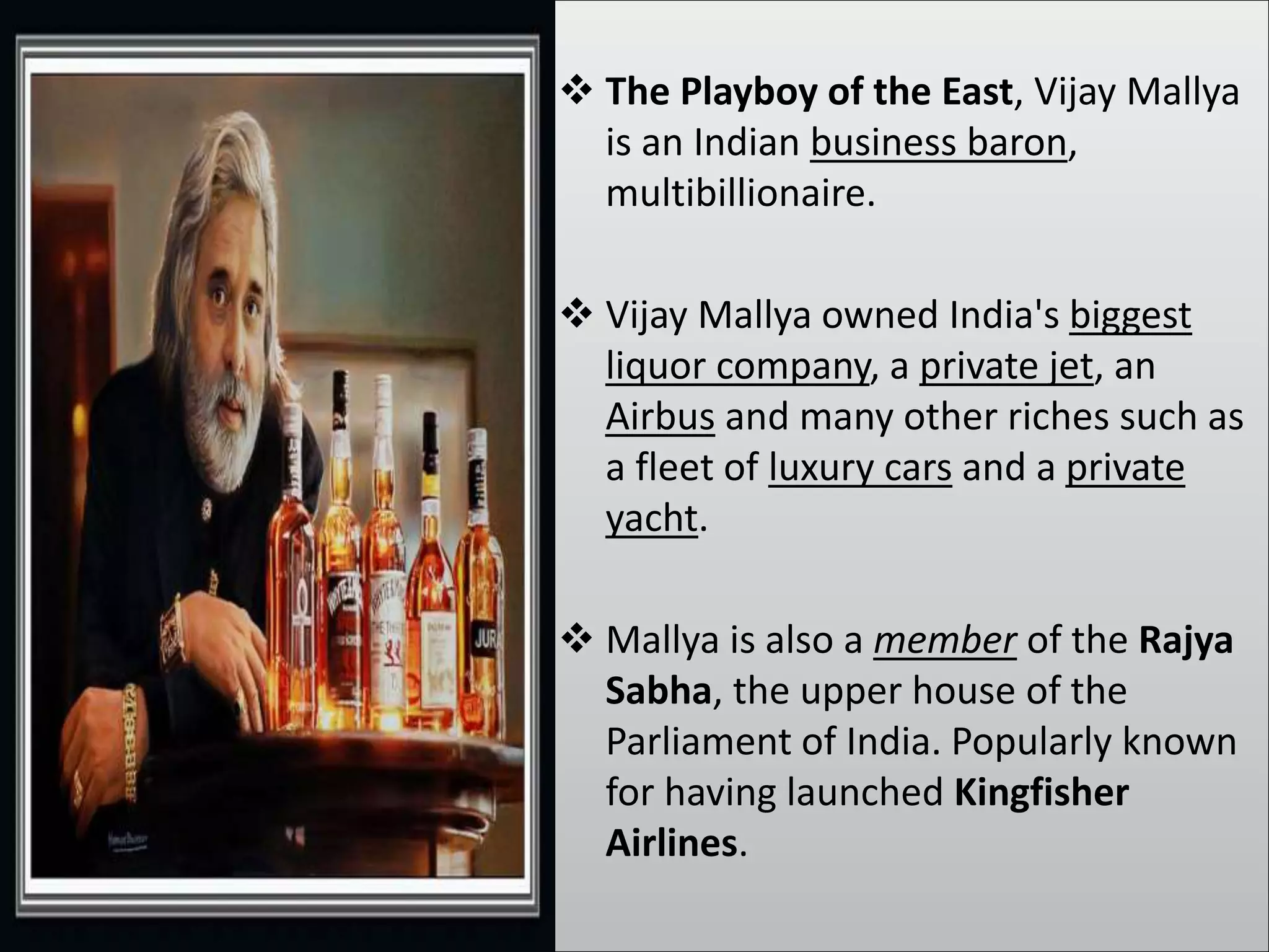 From Riches to rags: The Story of Vijay Mallya | PPTX