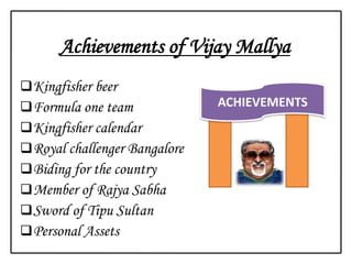 From Riches to rags: The Story of Vijay Mallya | PPTX