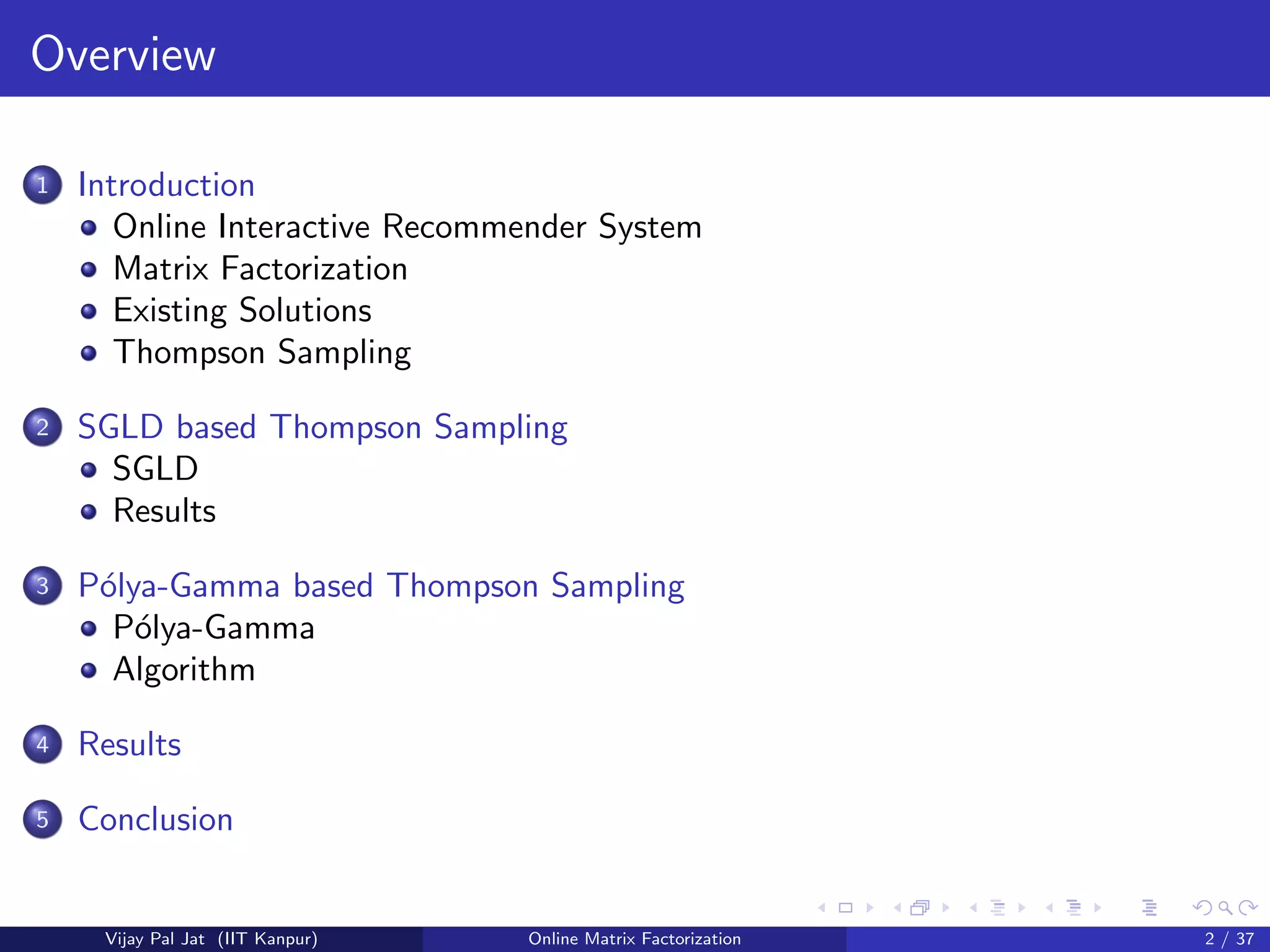 Efficient Bayesian Inference For Online Matrix Factorization In Bandit Settings Ppt