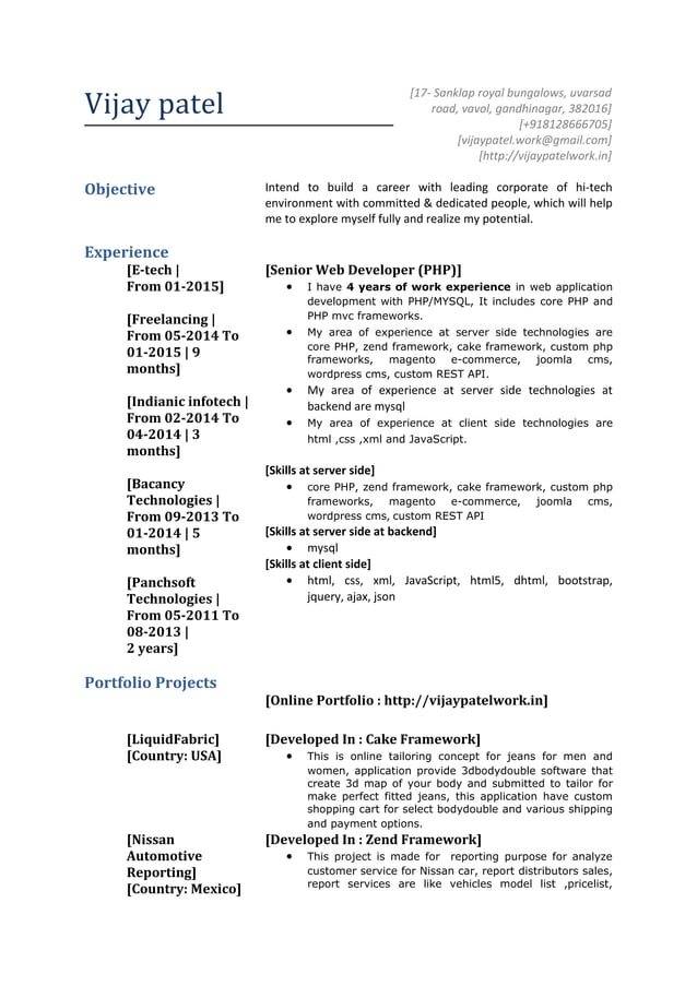 Vijay patel cv | PDF