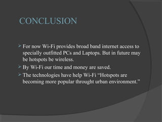 wi-fi ppt | PPT