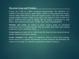 Vijay prakash seminar Report on crease resistance finish | PPT