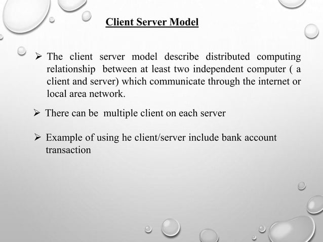 Client server model Presentation 4pptx | PPTX