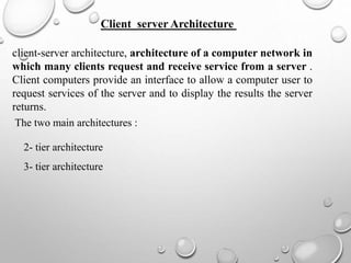 Client server model Presentation 4pptx | PPTX