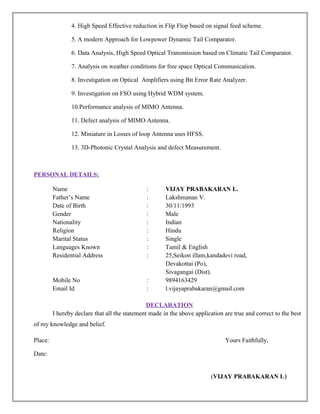 Vijay resume | PDF