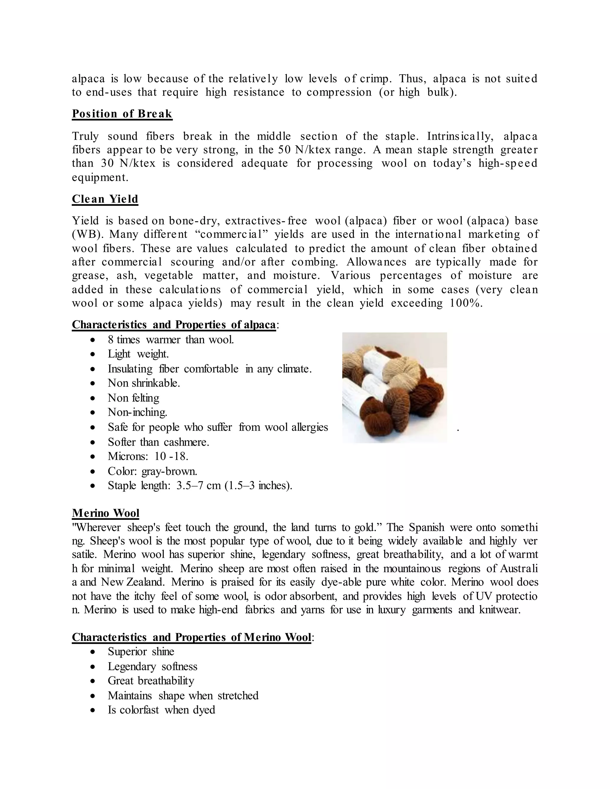 An over view on ALPACA the animal fiber | DOCX