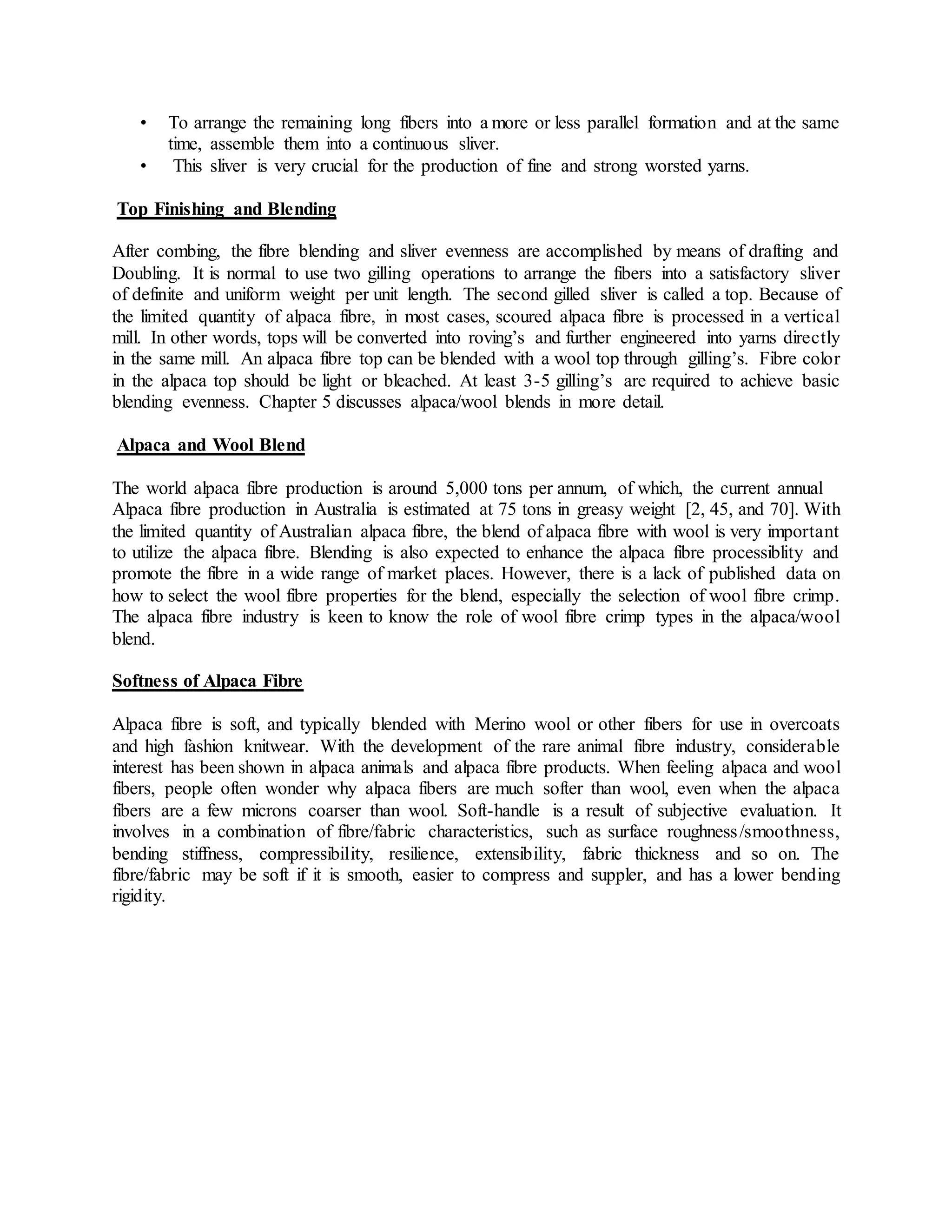 An over view on ALPACA the animal fiber | DOCX