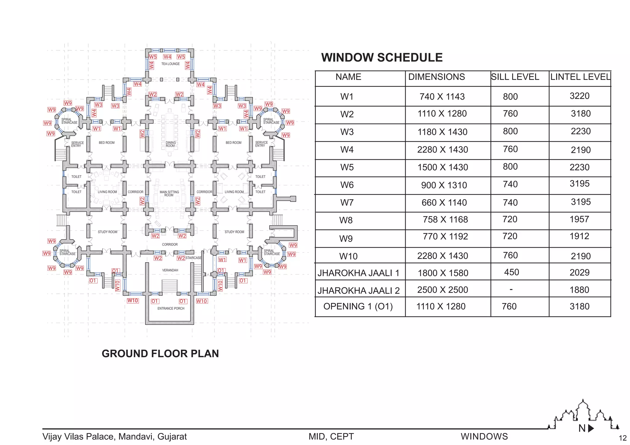 Vijay vilas palace architectural details, mandvi | PDF