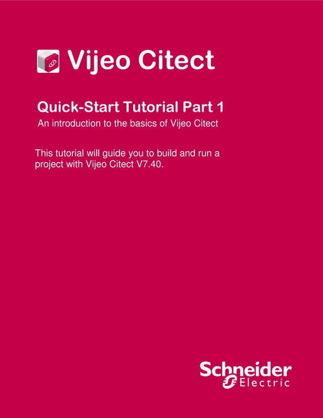 Vijeo citect quick start tutorial - part 1 ver d | PDF