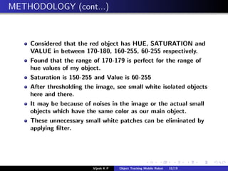 Object detection mobile robot+ image processing | PPT | Free Download