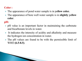 Water Analysis Test | PPTX