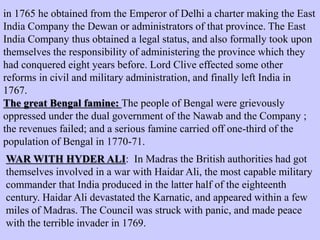 Growth of the British Empire in India | PPTX