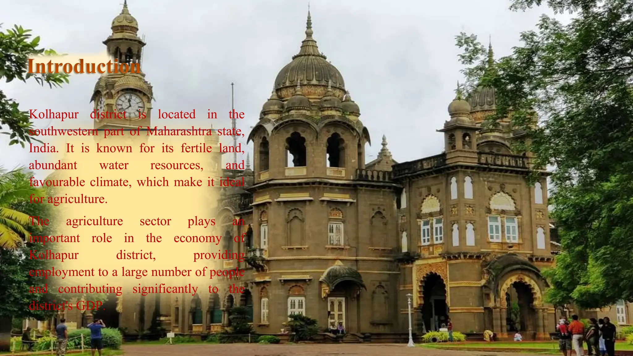 agriculture sector of kolhapur | PPTX