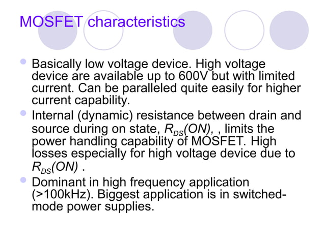 mosfet voltage-current characteristics.ppt